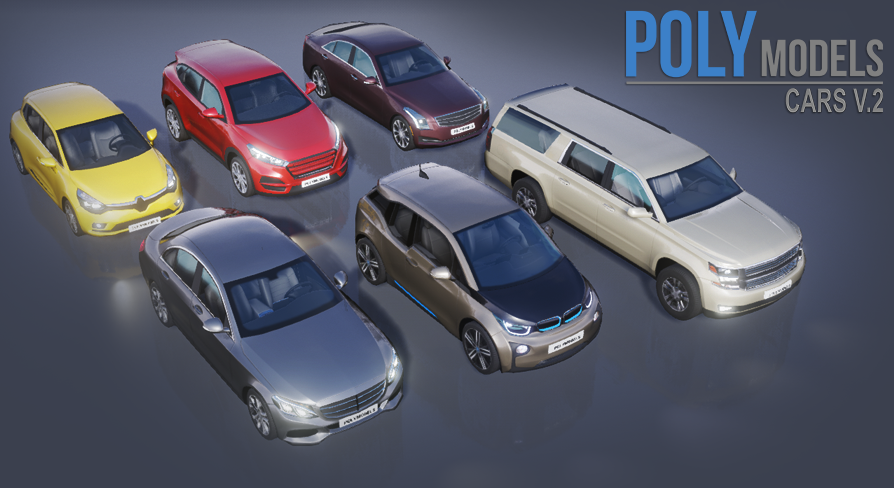 Polymodels Cars vol. 02 in Blueprints - UE Marketplace