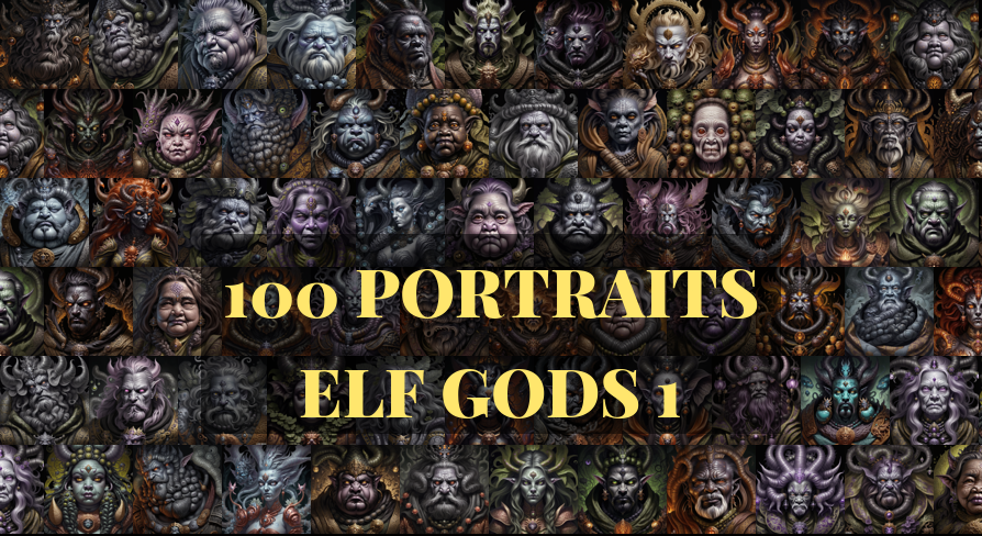 Portraits: Elf Gods 1, 카테고리 2D 애셋 - UE 마켓플레이스