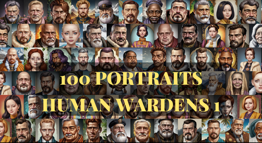 Portraits: Human Wardens 1 in 2D Assets - UE Marketplace
