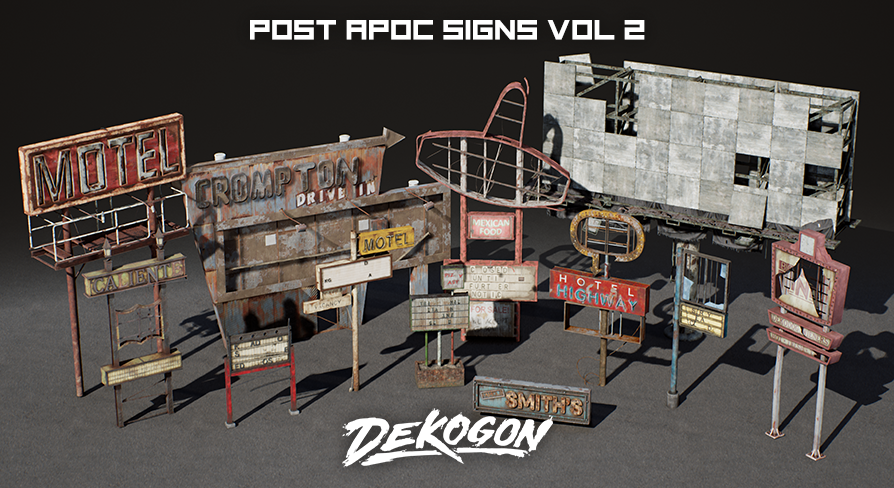 Post Apocalyptic Signs - VOL 2 in Props - UE Marketplace