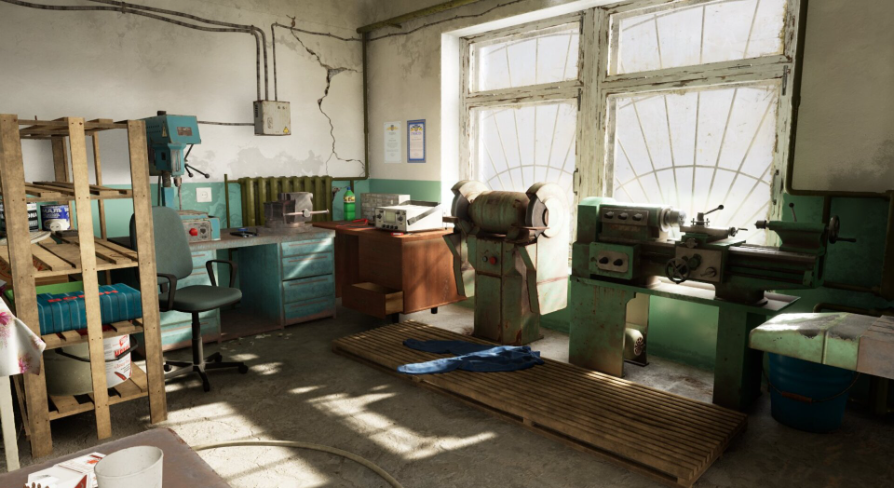 在环境创建的Post Soviet Workshop - 虚幻引擎商城