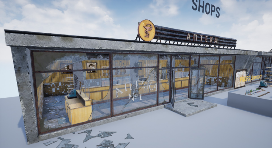 Post-apocalypse shops in Props - UE Marketplace