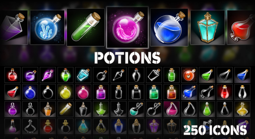 Potions - Icons in Textures - UE Marketplace