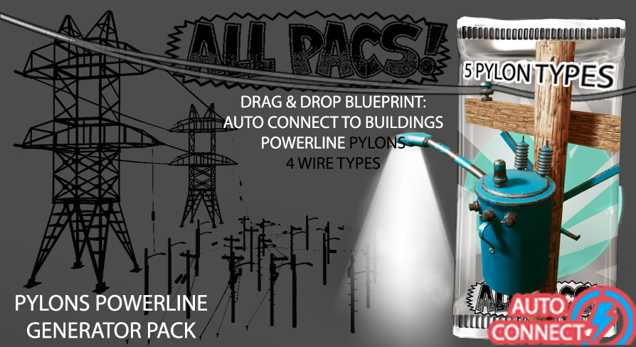 PowerLine Generator Pack in Blueprints - UE Marketplace