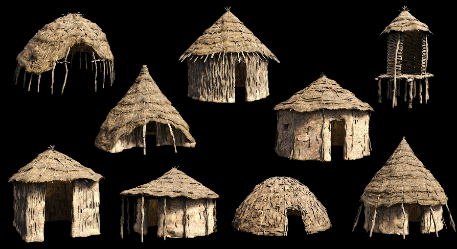 Primitive African Improvised Huts in Props - UE Marketplace