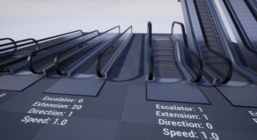 在蓝图创建的Procedural Escalator & Travelator - 虚幻引擎商城