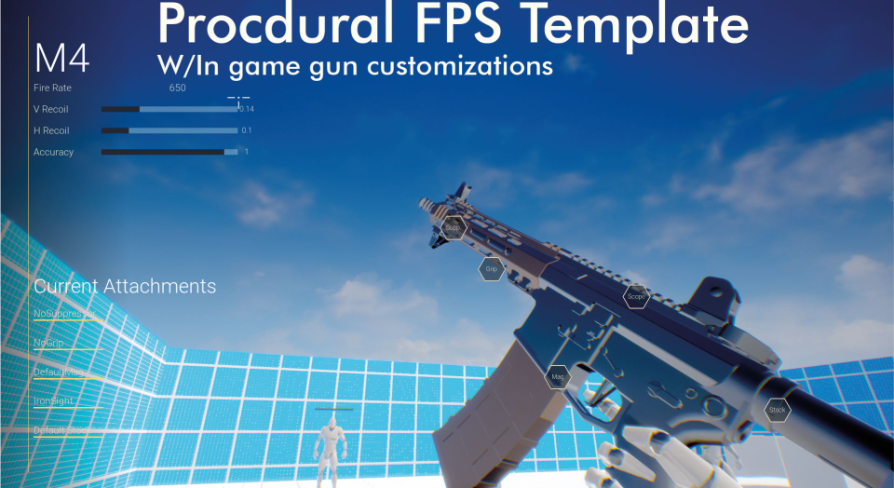 Procedural FPS Template (W/In-game Gun customization) in Blueprints ...