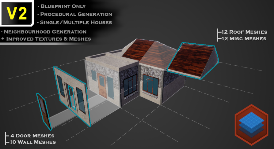 Procedural House and Neighbourhood Generation Kit in Blueprints - UE ...