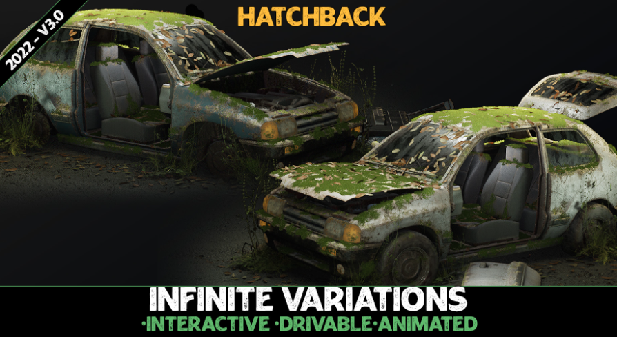 Procedural Vehicles - Hatchback, 카테고리 소품 - UE 마켓플레이스