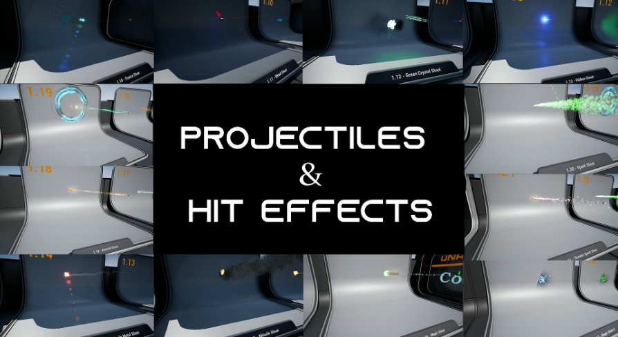 Projectiles & Hit Effects, 카테고리 이펙트 - UE 마켓플레이스
