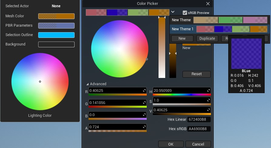 Quiet Color Picker in Blueprints - UE Marketplace