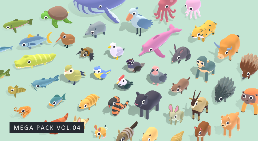 Quirky Series - Animal Mega Pack Vol.4 in Characters - UE Marketplace