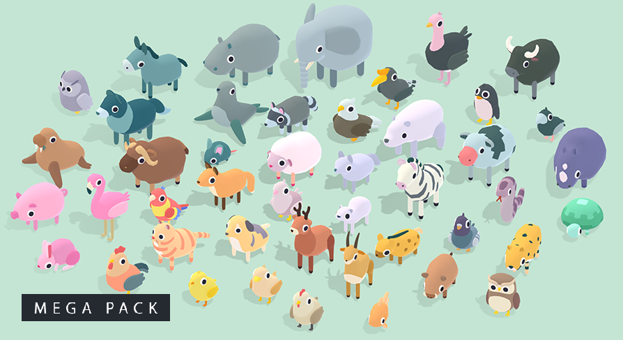Quirky Series - Animals Mega Pack Vol.1 in Characters - UE Marketplace