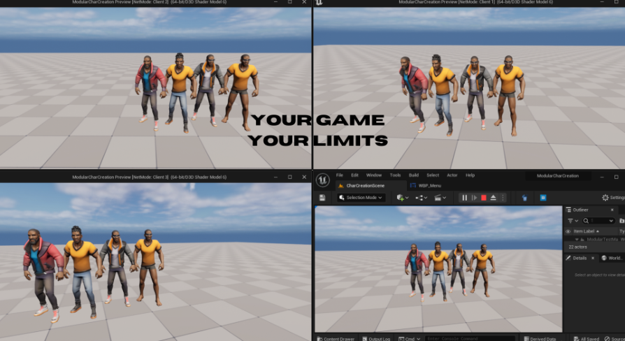 Replicated Modular Character Creation In Blueprints Ue Marketplace