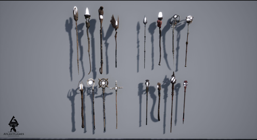 ROG Magical Two-Handed Staffs in Weapons - UE Marketplace