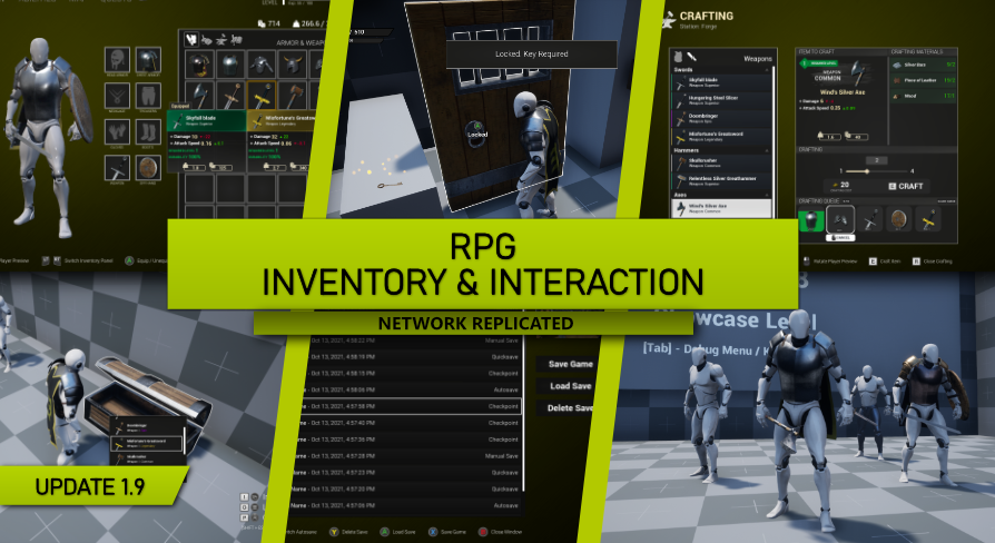 Rpg Inventory And Interaction System In Blueprints Ue Marketplace