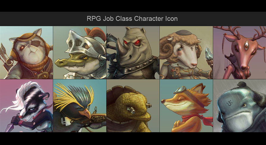 RPG Job Class Character Icon (Animal) in 2D Assets - UE Marketplace