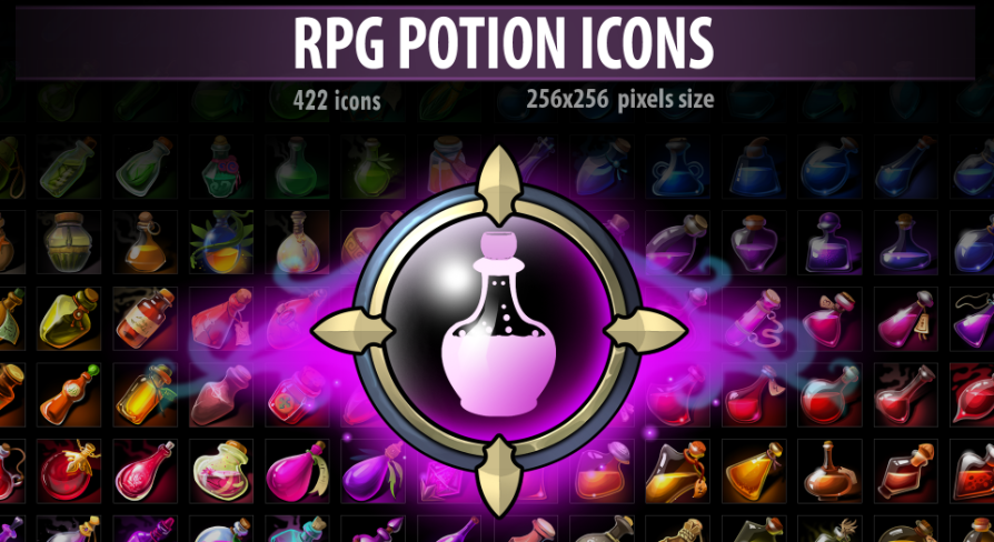 RPG Potion Icons in 2D Assets - UE Marketplace