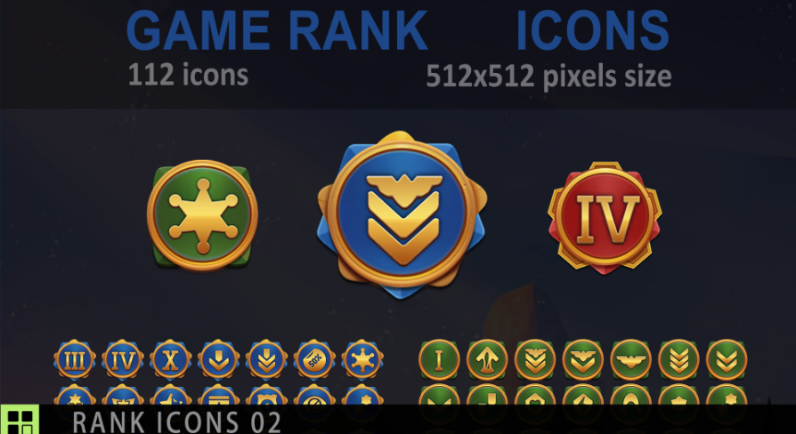 Rank Icons 02 in 2D Assets - UE Marketplace