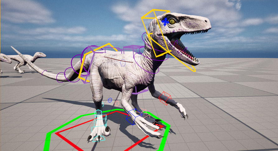 White Raptor Dinosaur Control Rig：キャラクター - UE マーケットプレイス