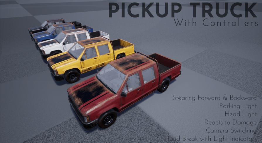 Realistic Pickup Truck Controller in Blueprints - UE Marketplace