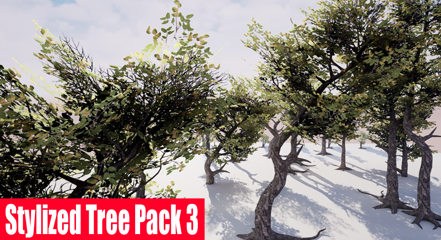 Stylized Tree Pack 3 (Mobile/Desktop)：プロップ・小物 - UE マーケットプレイス