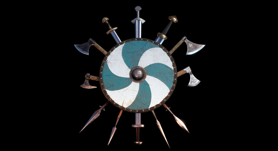 Realistic Viking Weapons and Shields Bundle in Weapons - UE Marketplace