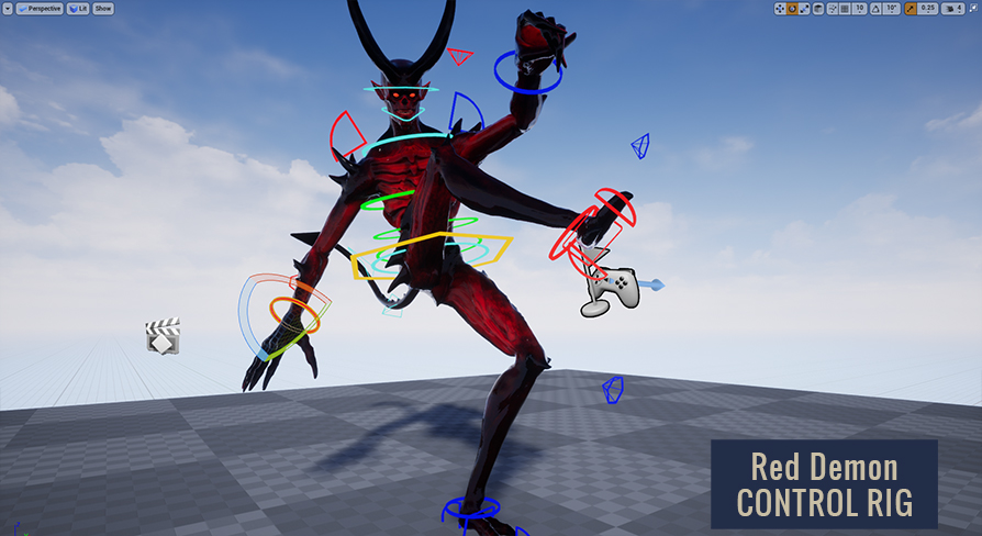 Red Demon Control Rig in Characters - UE Marketplace