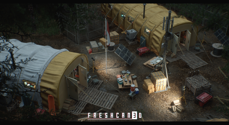 在环境创建的Research Tent Environment (Survival props, Survival Camp, Camping ...