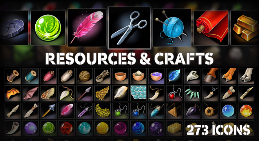 Resources And Craft - Icons, 카테고리 텍스처 - UE 마켓플레이스