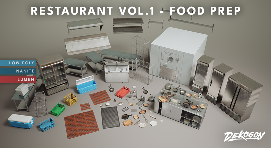 Restaurant VOL.1 - Food Prep (Nanite and Low Poly) in Props - UE ...
