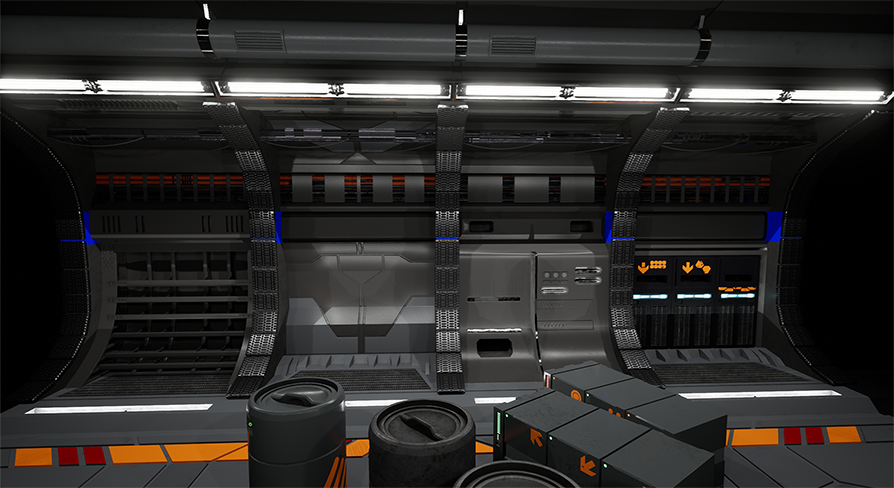 Short Modular Scify Hallway in Props - UE Marketplace