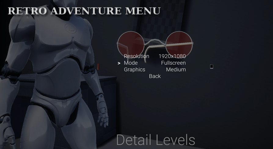 Retro Adventure Menu in Blueprints - UE Marketplace