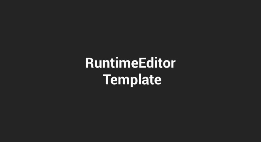 RuntimeEditorTemplate in Code Plugins - UE Marketplace
