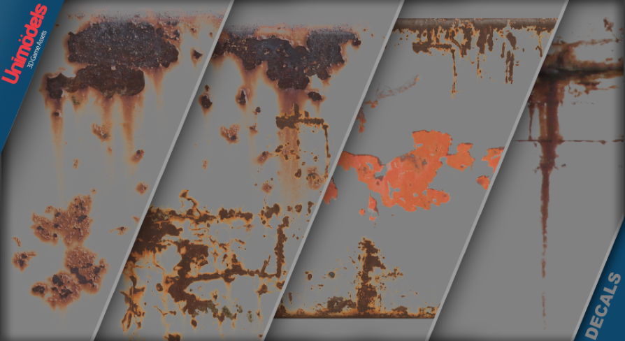 Rusty metal Decals Vol. 5 in Materials - UE Marketplace