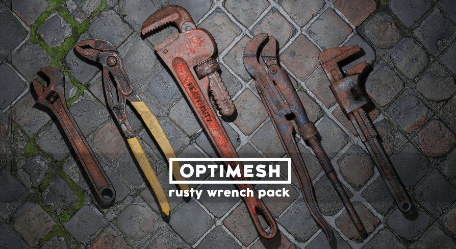 Rusty Wrench Pack in Props - UE Marketplace