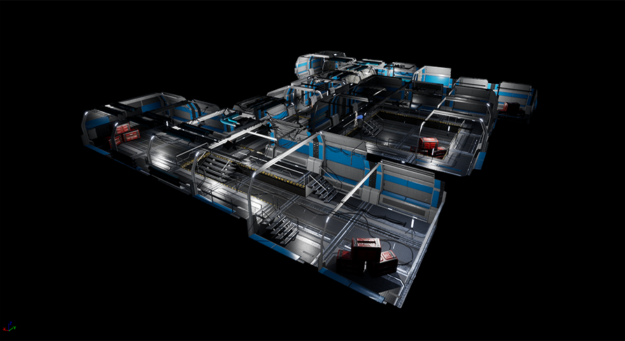 SCI-FI Modular Corridor in Environments - UE Marketplace
