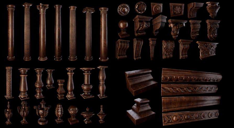 SICKA MOULDING SET in Architectural Visualization - UE Marketplace
