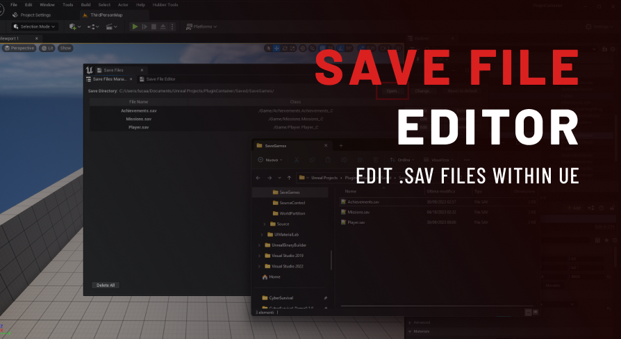 Save File Editor, 카테고리 코드 플러그인 - UE 마켓플레이스
