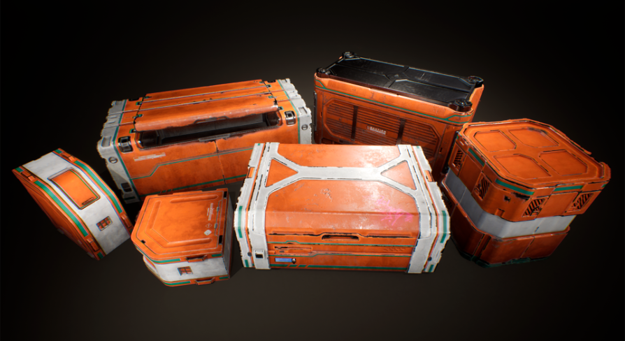 Sci-Fi Crates in Props - UE Marketplace