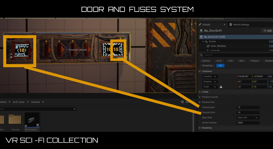 Sci-Fi Door VR - Fuse System -, 카테고리 블루프린트 - UE 마켓플레이스