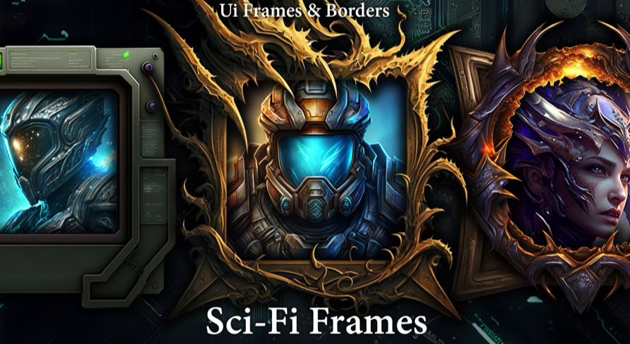 Sci-Fi Frames in 2D Assets - UE Marketplace