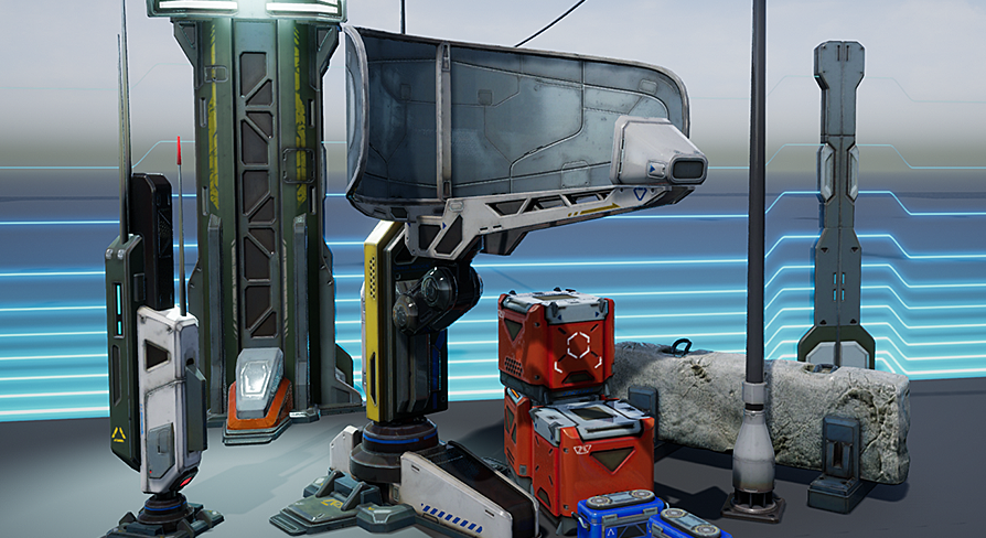 Sci-Fi Props Exterior Pack in Props - UE Marketplace