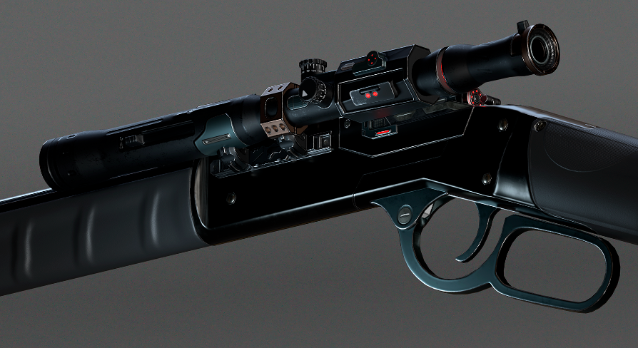 Sci-Fi Rifle Winchester (Modular) in Weapons - UE Marketplace