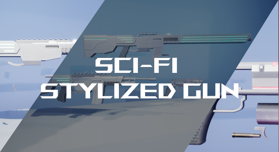 在武器创建的Sci-Fi Stylized Gun - 虚幻引擎商城