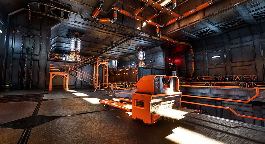 Sci-fi Modular Interior Space Station in Environments - UE Marketplace