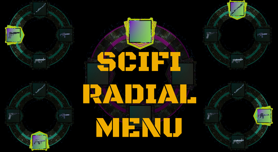 在代码插件创建的Scifi Radial Menu - 虚幻引擎商城