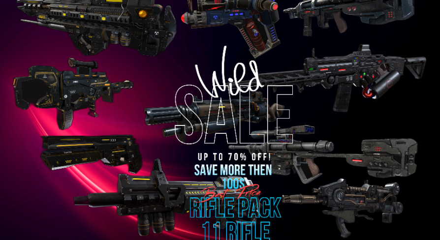 Sci-fi Rifles Pack (12 weapon ) New Update, 카테고리 무기 - UE 마켓플레이스