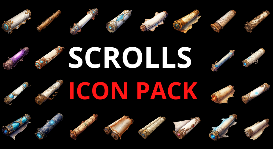 Scrolls - Icon Pack in 2D Assets - UE Marketplace