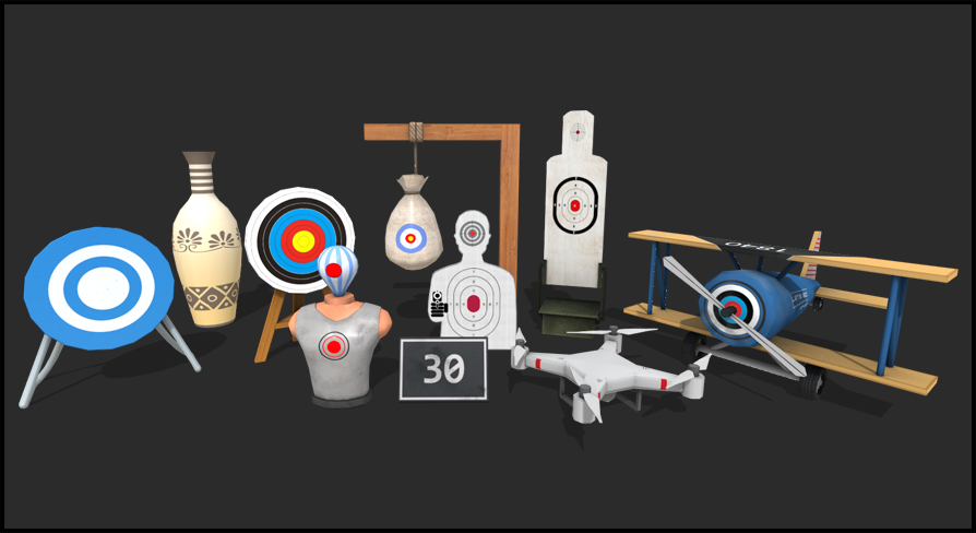Shooting Target Assets Mega Bundle, 카테고리 소품 - UE 마켓플레이스
